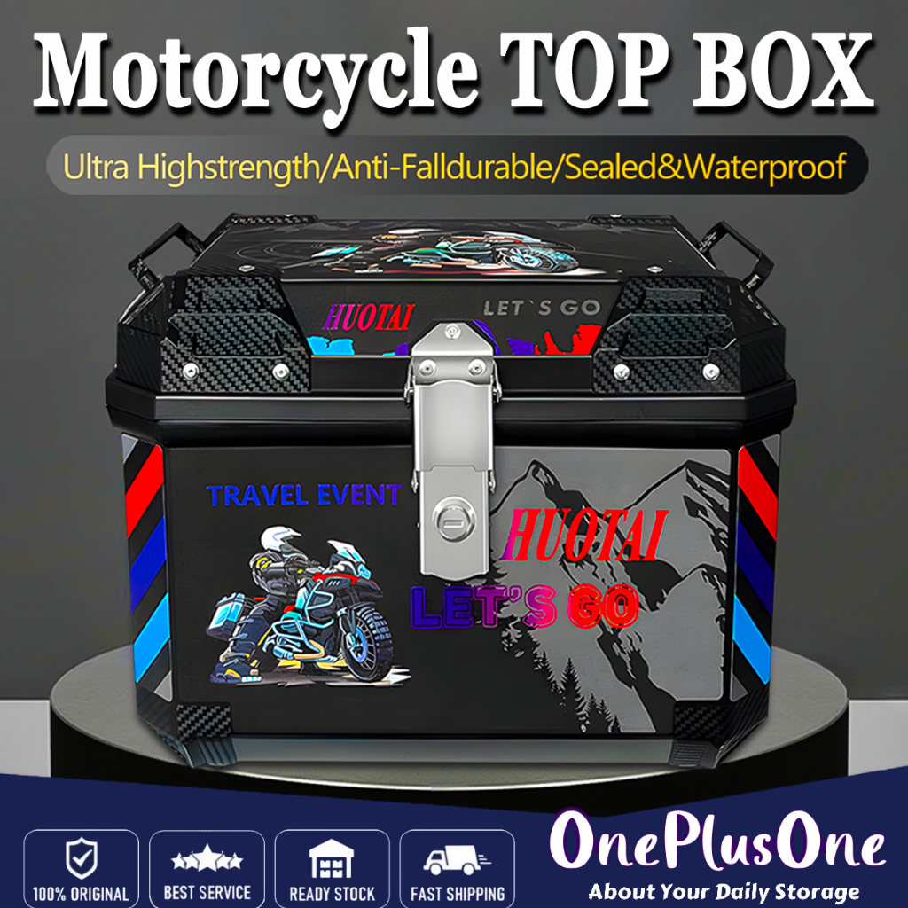 Motorcycle ABS Top Box luggage Motorcycle Trunk Suitcase Waterproof ...