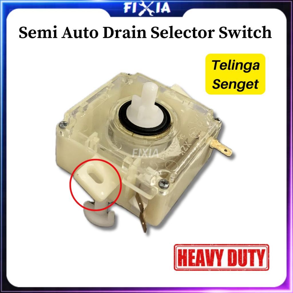 Heavy Duty Semi Auto Washing Machine Drain Selector Switch Timer 3 Pins 68mm 16mm Serong (1954 ...