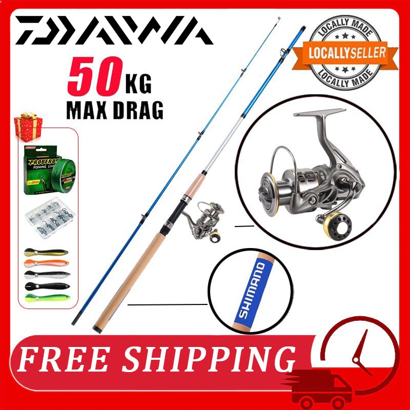 DAIWA Fishing Rod Set Joran Pancing 1 Set Barang Mancing Set Fishing ...