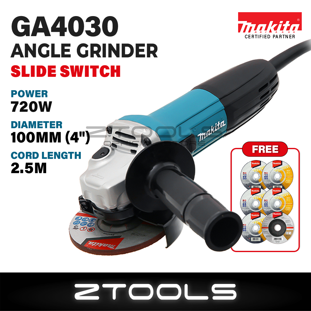 (Japan) Makita 4" Heavy Duty Angle Grinder GA4030 Cutting Polishing ...