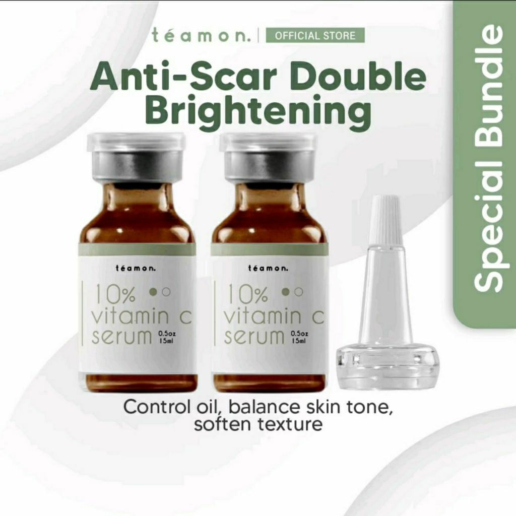 Teamon Duo Bundle 2in1 - Serum Parut Jerawat dan Parut Hitam Aloe ...