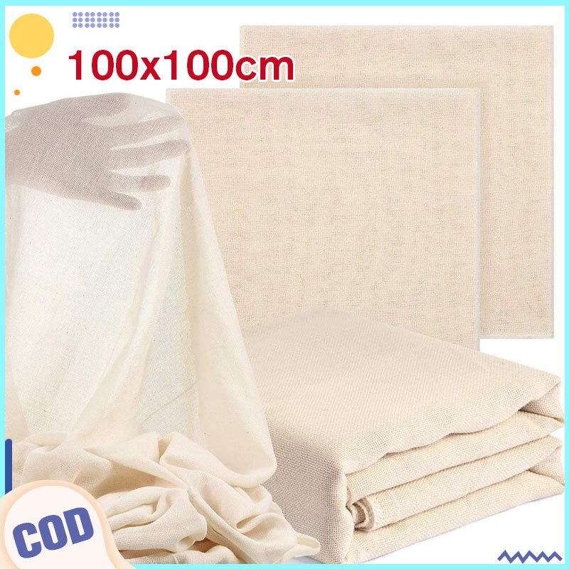 100X100cm Grade 90 Cheesecloth for Straining Reusable Ultra Fine Mesh ...