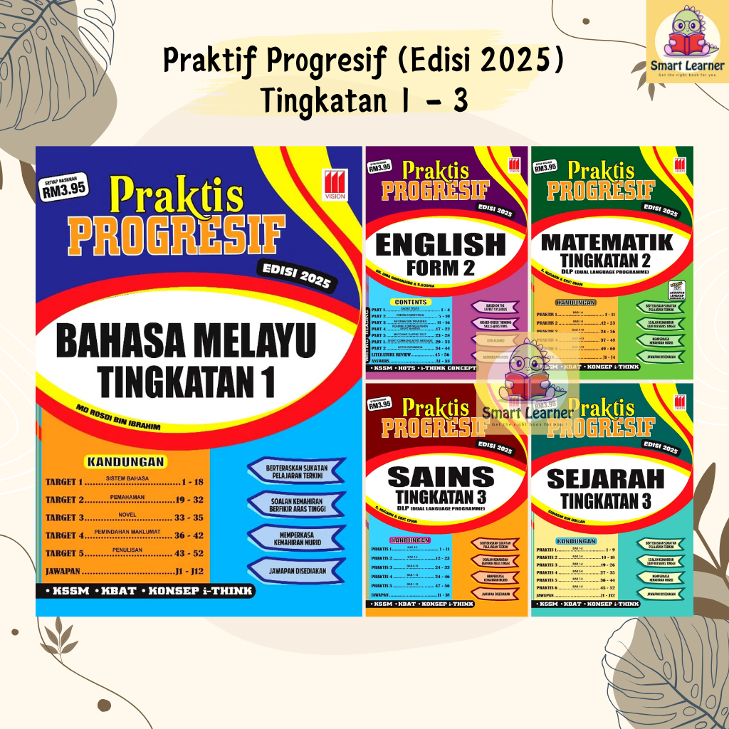 [SMART] Praktis Progresif Edisi 2025 Tingkatan 1-3 Buku Latihan Vision ...