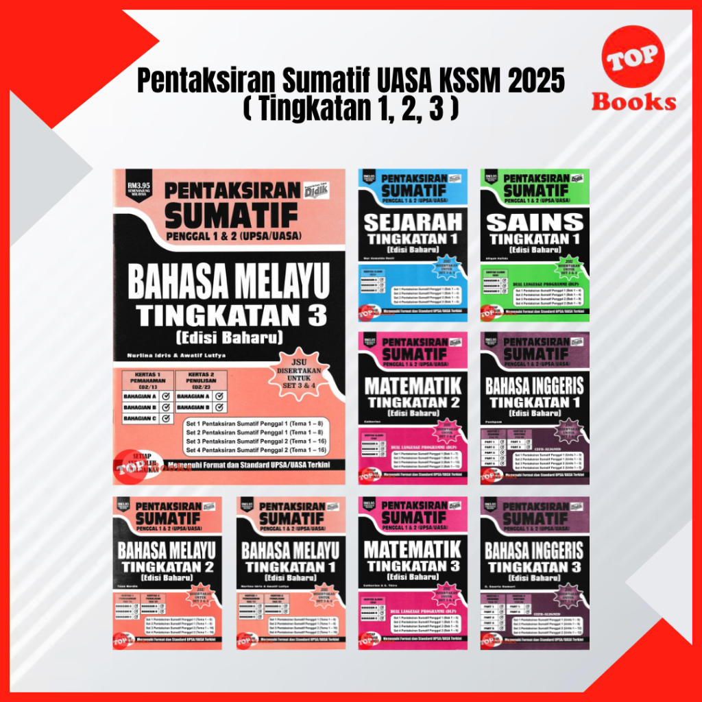[TOPBOOKS Ilmu Didik] Buku Latihan : Pentaksiran Sumatif UASA Tingkatan 1 2 3 KSSM (2025 ...