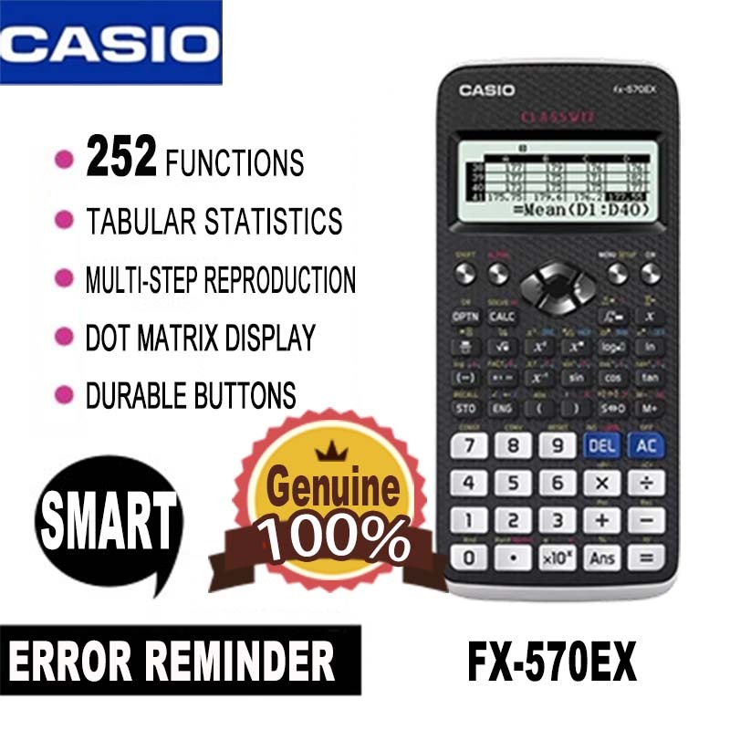 BARANG ASLI CS fx-570ex/FX-991ex/FX-991es PLUS Scientific Calculator for School/College/Office ...