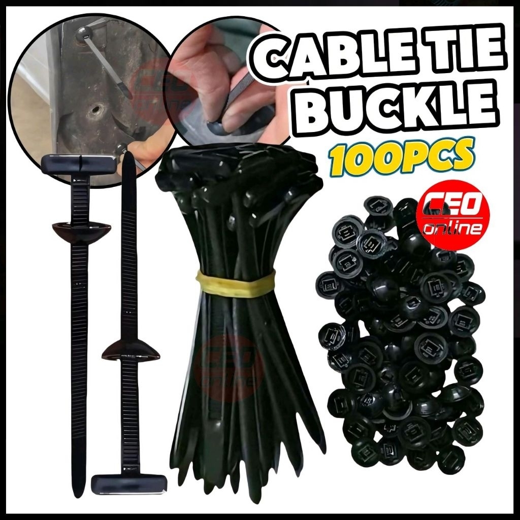 CEO 🇲🇾 100Pcs Nylon Heavy Duty Cable Tie Buckle Self-Locking Zip Ties ...