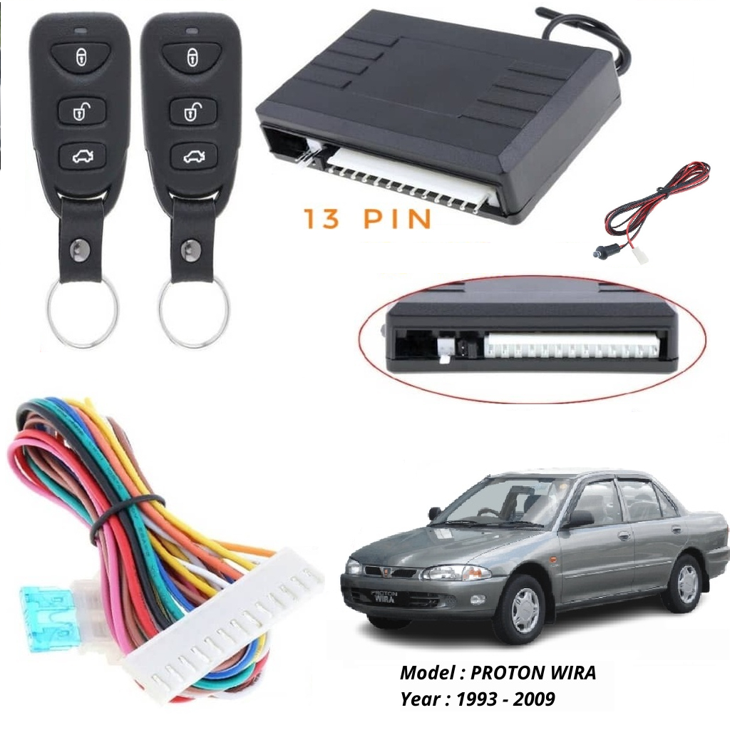 Proton Wira Security Car Alarm System Center Lock Relay Remote Control ...