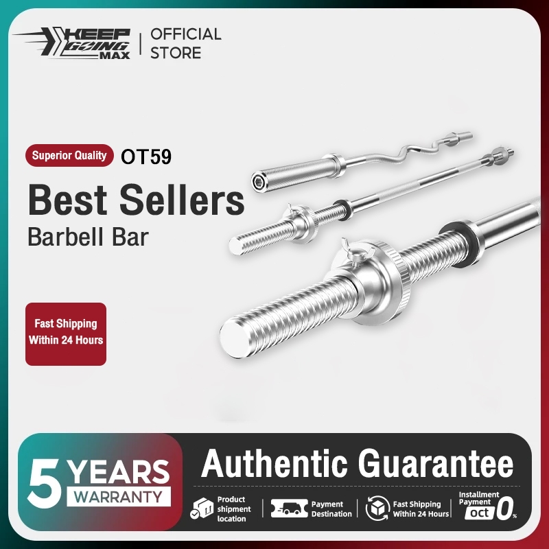 KEEP Straight Barbell & Curl Barbell Ez Curl Bar Dumbbell Bar Gym ...