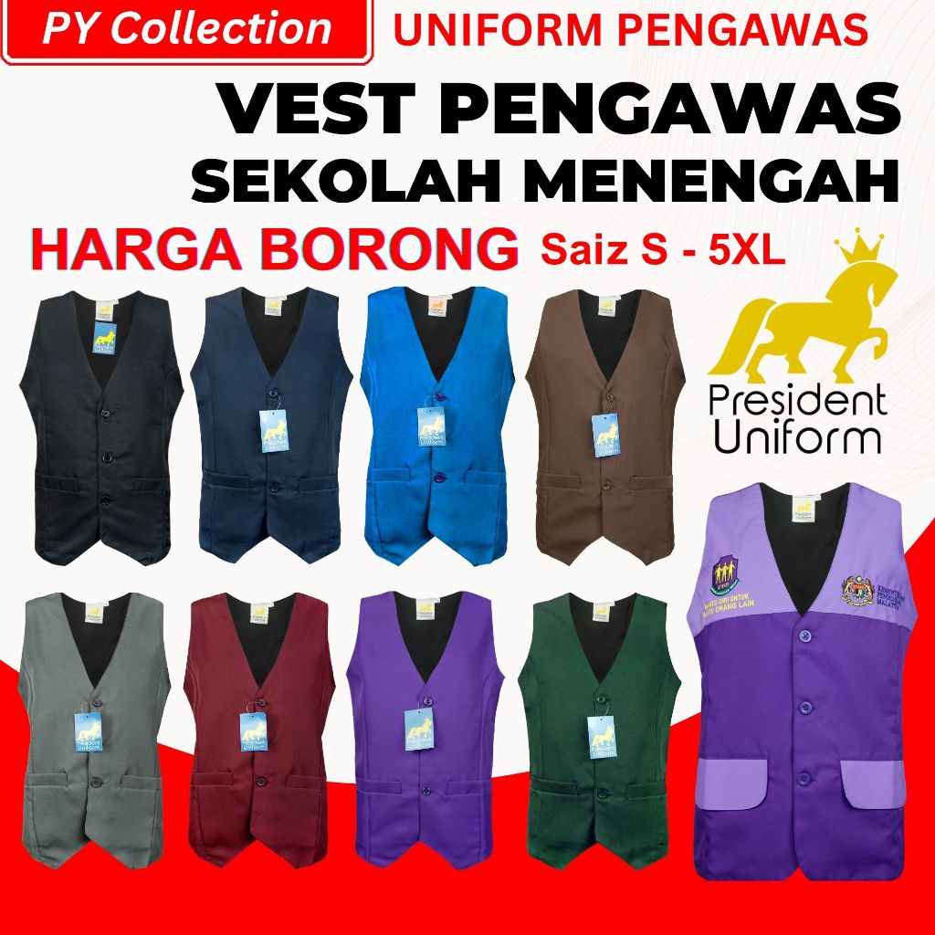 VEST PENGAWAS READY STOCK !!! VEST SEKOLAH MENENGAH BERKUALITI | Shopee Malaysia