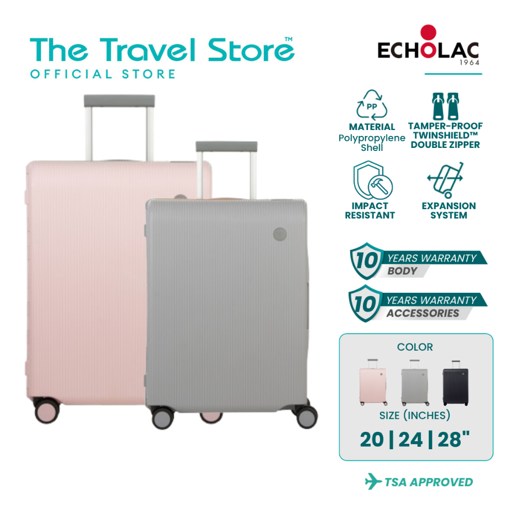 Echolac Frame Trolley Case W/TSA Lock 20/24/28 EC02-PW004 luggage bag ...