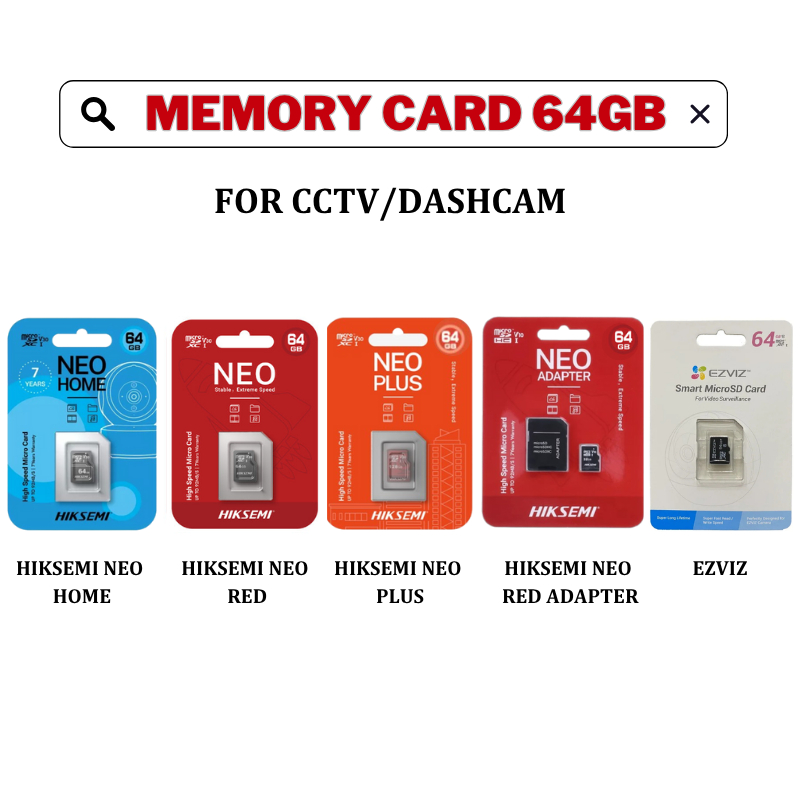 HIKVISION CCTV Micro SD Memory Card 64GB | EZVIZ HIKSEMI | TOP GLOBAL BRAND | High-Speed Storage ...