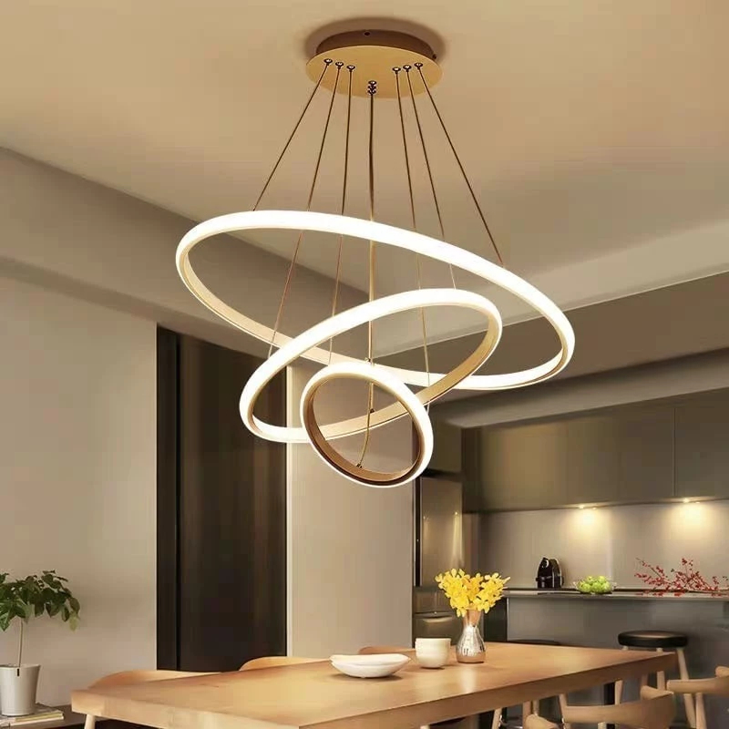 Ceiling light Lampu Ceiling Modern Pendant Lamp Led Rings Circle ...