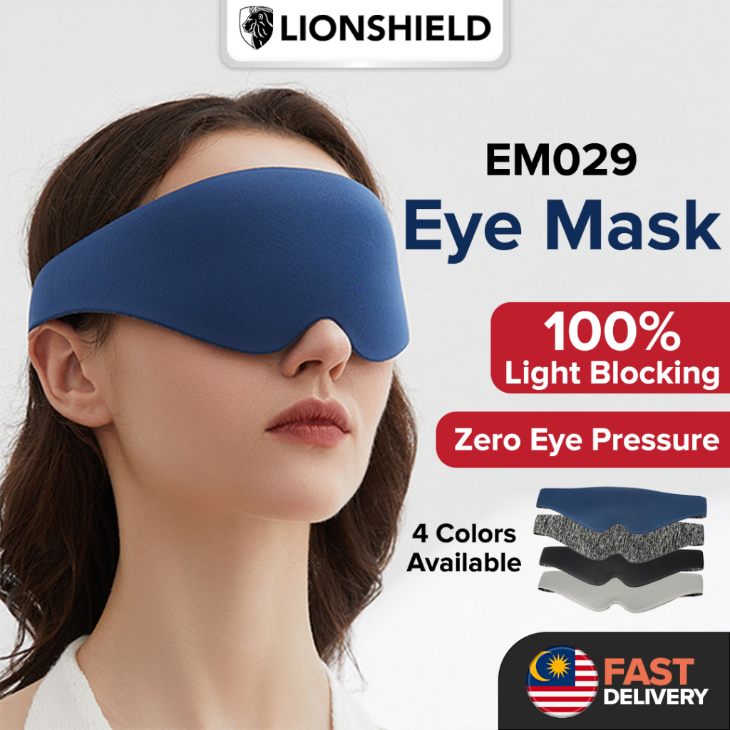 (MY) Light-Blocking Sleep Eye Mask Cover - Wraparound Velcro Strap ...