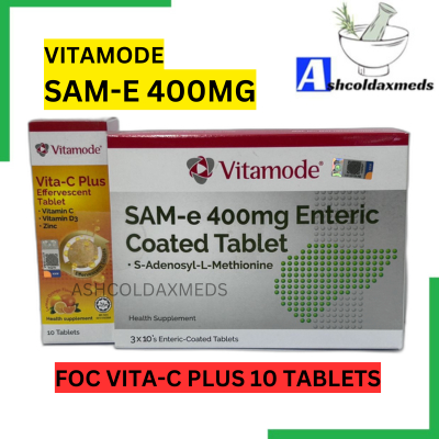 EXP07/25 (FOC VITA-C PLUS) Vitamode SAM-e 400mg Enteric Coated Tablet ...
