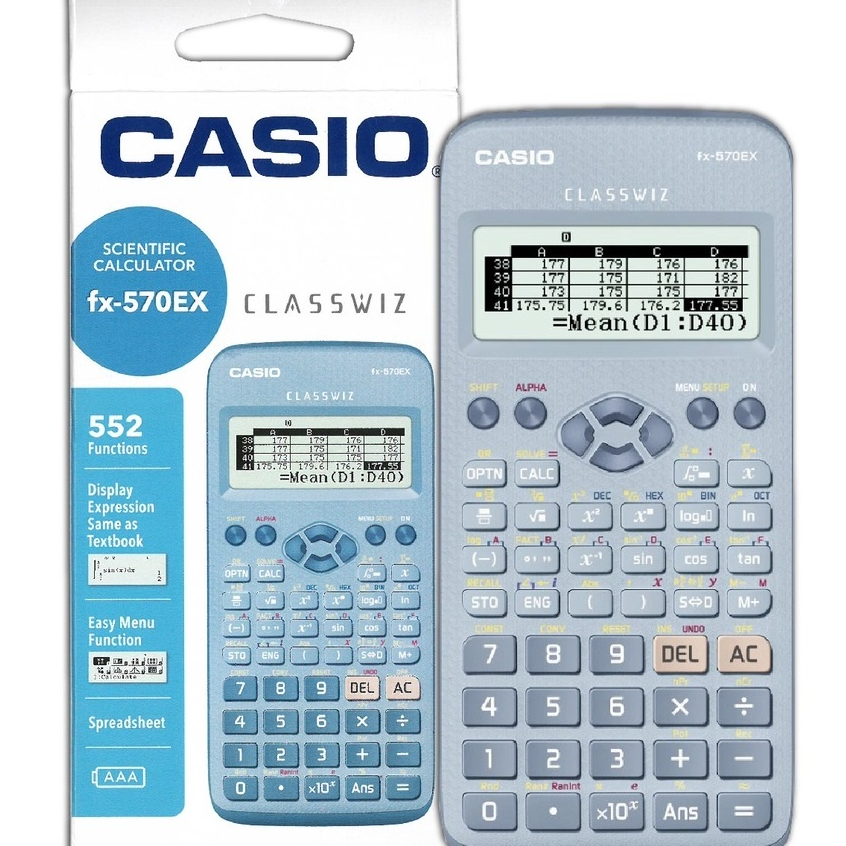Scientific Calculator Fx-570Ex Classwiz Original Official Casio FX ...