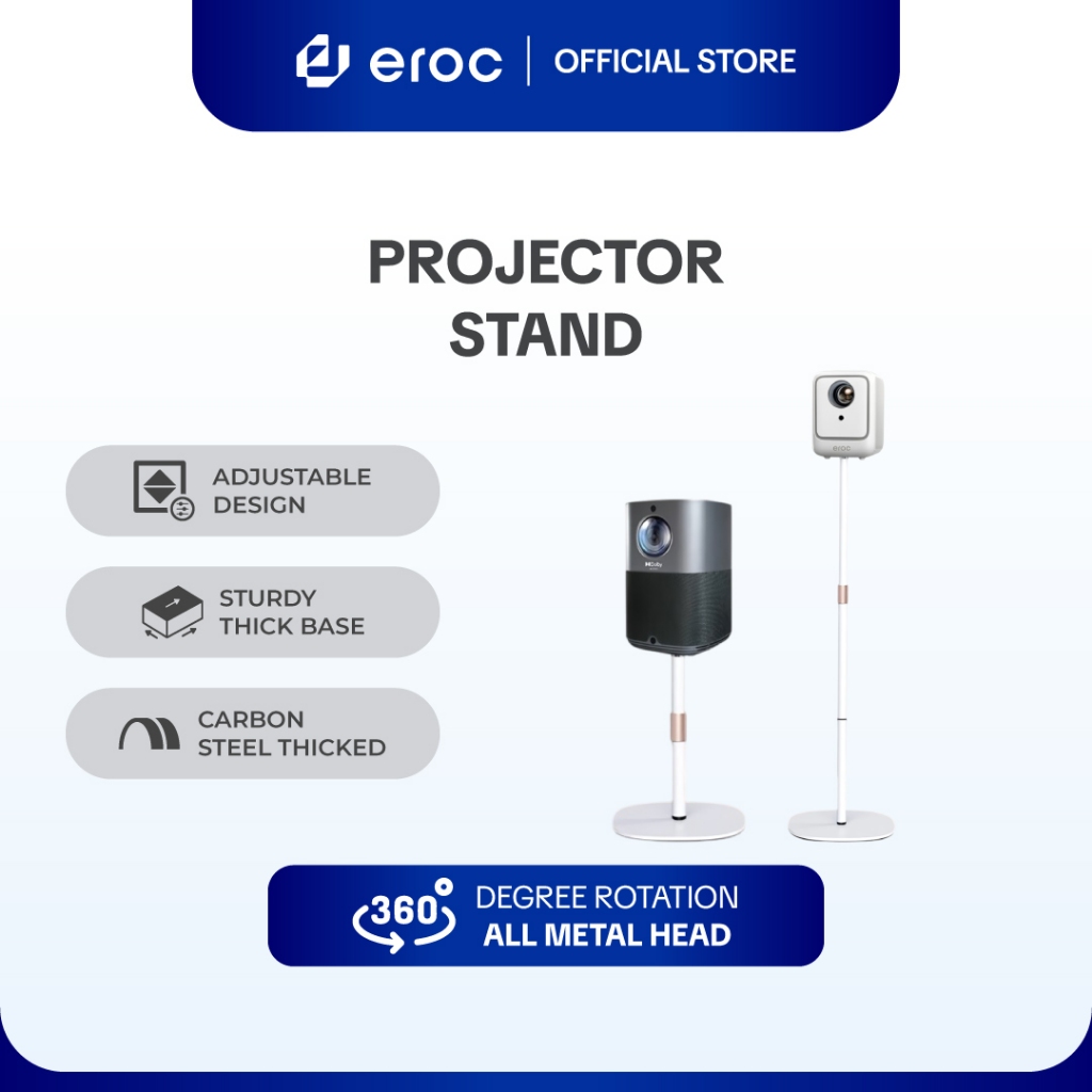 EROC Projector Stand Floor Projector Holder Bracket Up and Down ...
