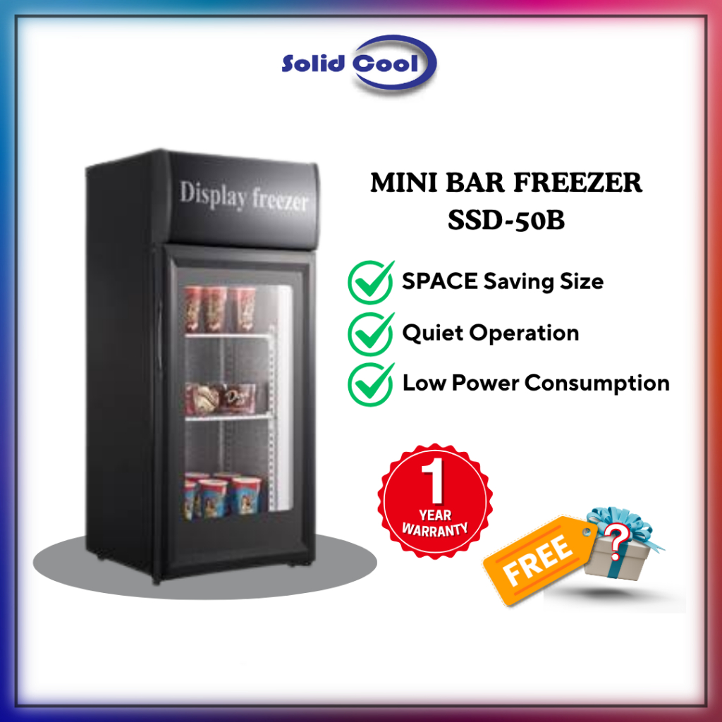 [ SOLID COOL ] TABLE TOP FREEZER 50L SSD50 | Ice Cream Ice Bag Storage ...