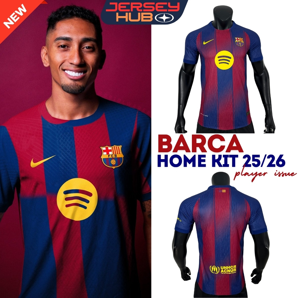Barcelona Jersey Barca 2025-26 Fans Player Issue 1:1 Official Away Home EPL NEW FCB Jersey Murah ...