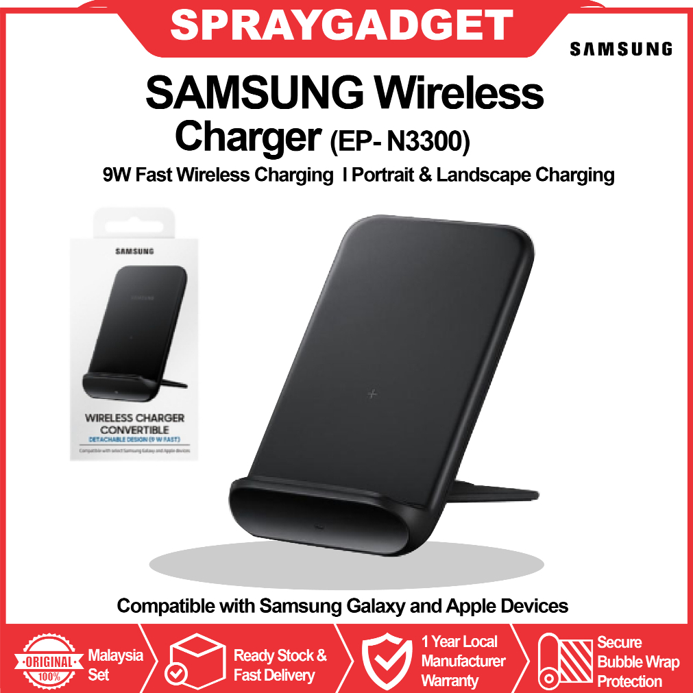 Samsung Wireless Charger Convertible (EP-N3300) 9W Fast Wireless Charge ...
