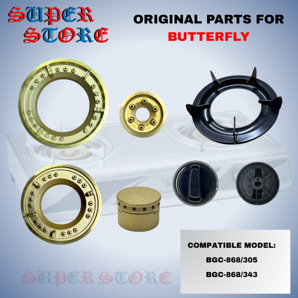 ** ORIGINAL PARTS ** BUTTERFLY GAS COOKER PARTS GAS KNOB BURNER CAP ...