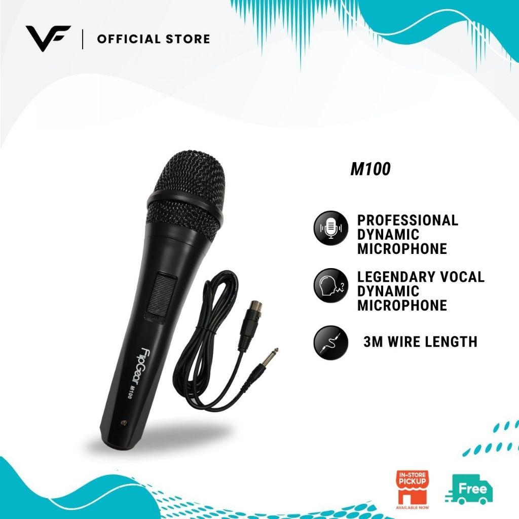 Vinnfier M100 Wired Microphone Karaoke Mic | Shopee Malaysia