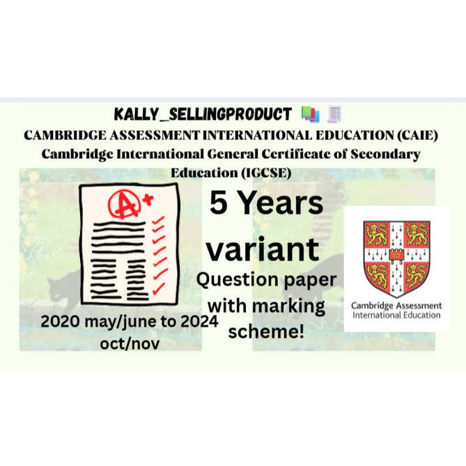 5 YEAR IGCSE Past Exam Papers (2024, 2023, 2022, 2021, 2020) May/June & Oct/Nov | Question Paper ...