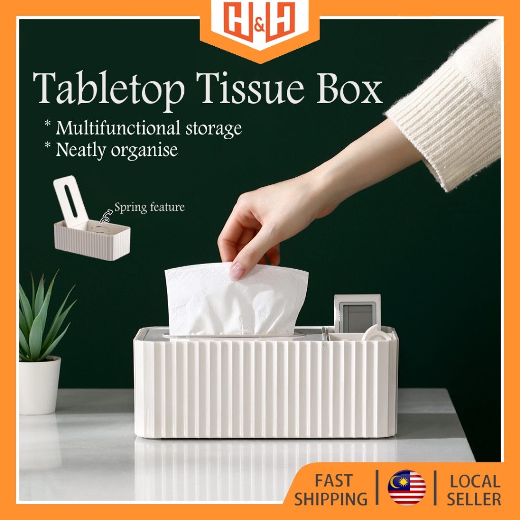 Multifunctional Tabletop Tissue Box Organiser Kotak Tisu Meja Serbaguna ...