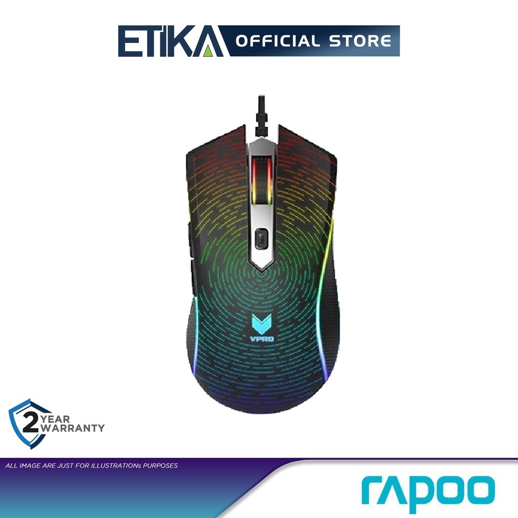 Rapoo V29Pro Gaming Mouse | Adjustable 8000 dpi, 5-Buttons, LED Multi ...