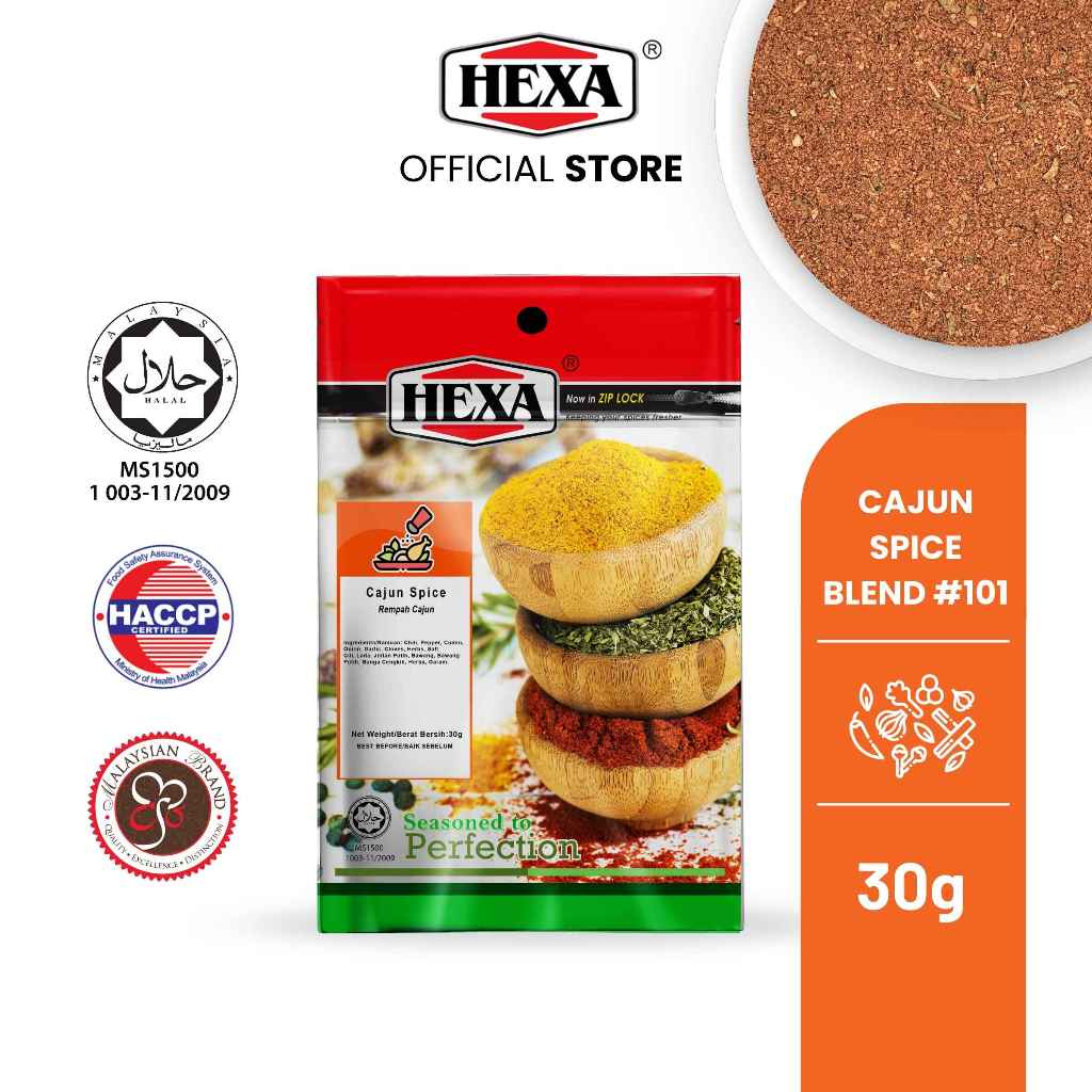 HEXA Cajun Spice #101 30g Rempah Cajun | Shopee Malaysia
