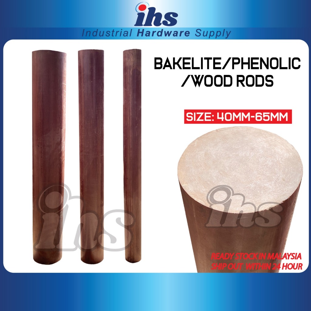 Bakelite / Phenolic / Wood Rod 40mm - 65mm Diameter * 1 Meter Length ...