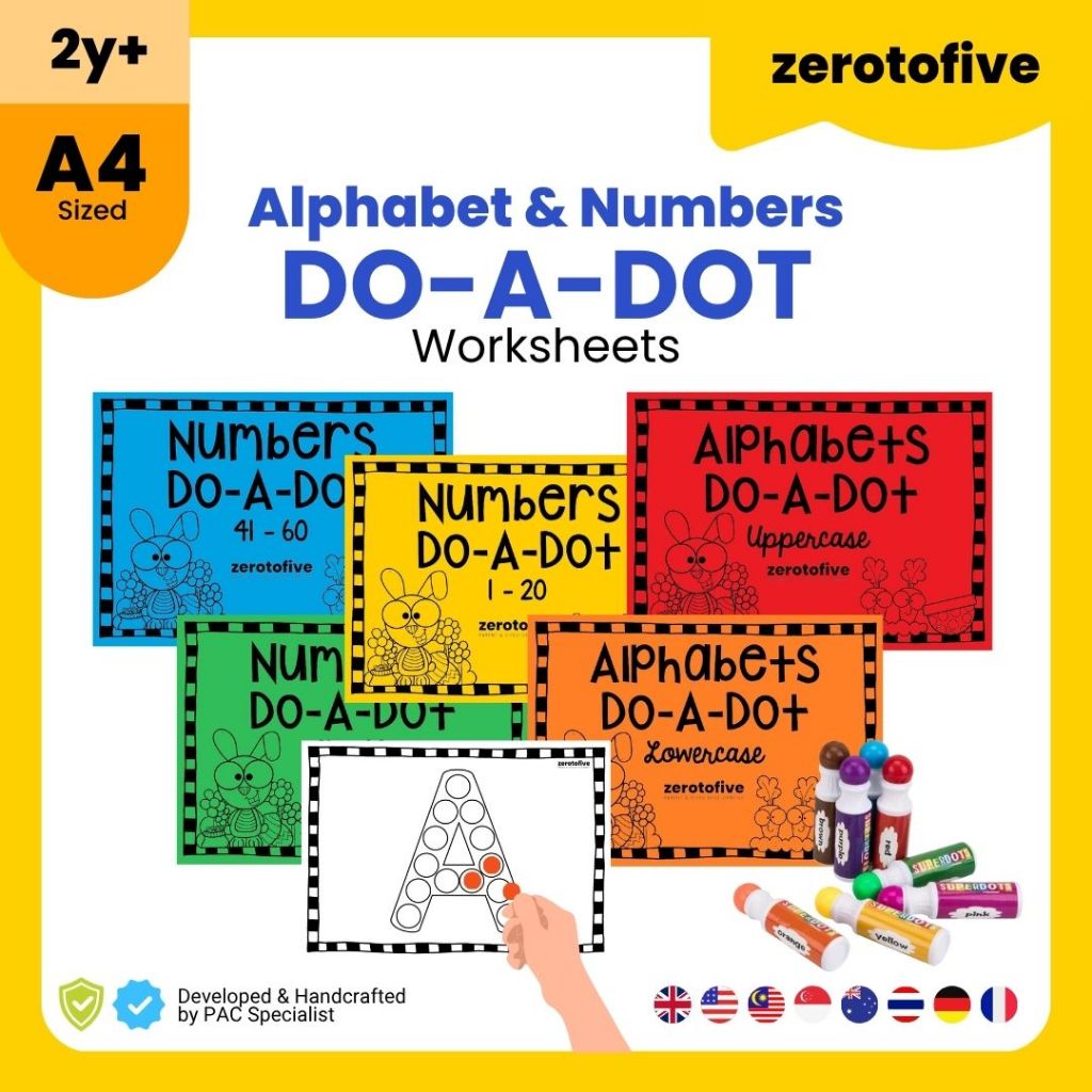 Montessori Early Learning Alphabet Numbers ABC 123 Worksheet Training ...