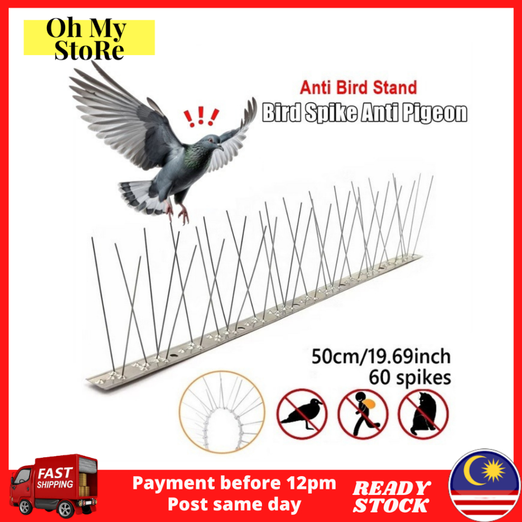 50cm 60 Stainless Steel Spikes Bird And Pigeon Spikes Anti Bird Spikes ...