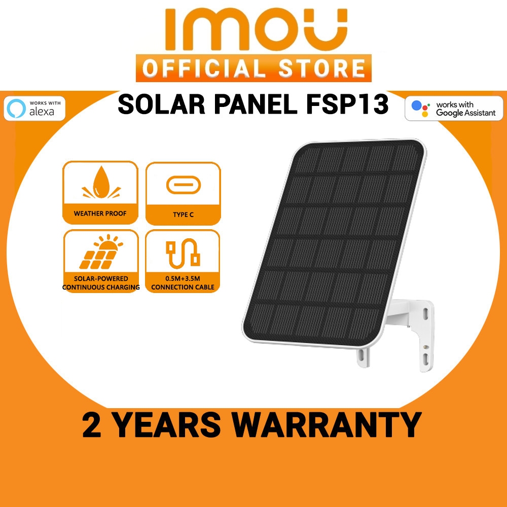IMOU Solar Charging Panel FSP13 ( TYPE C ) Compatible with CELL PT 4G CELL PT LITE Battery ...