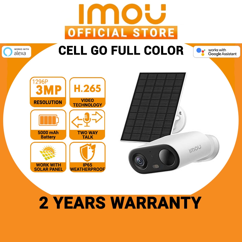 Imou Cell Go Full Color H.265 3MP QHD Battery Powered Rechargeable ...