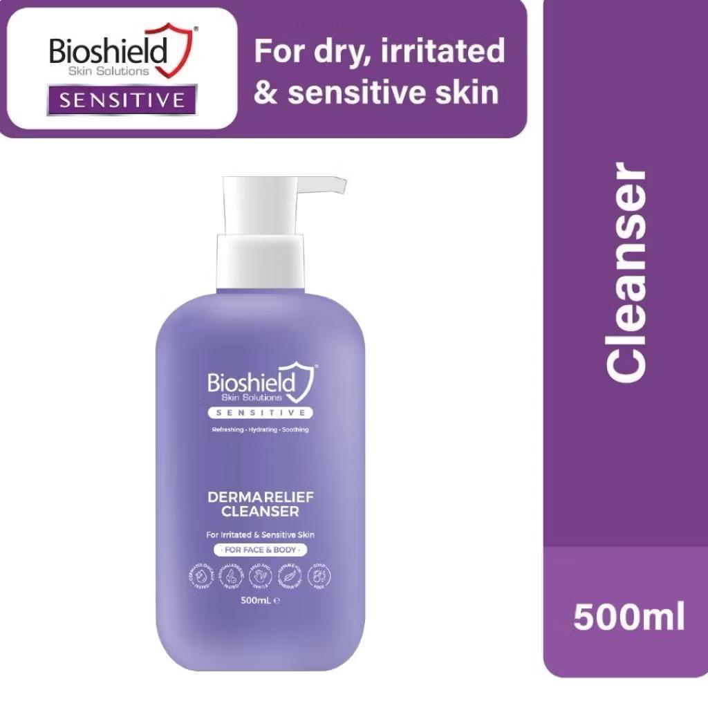 BIOSHIELD SENSITIVE GENTLE SKIN DERMARELIEF CLEANSER 500mL [EXP: 2/2028 ...