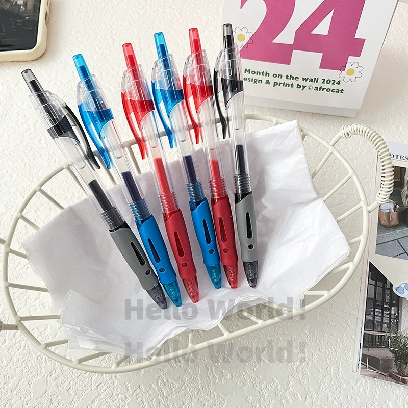Press Gel Ink Pen 0.5mm Bullet Signature Pen Office Student Retractable ...