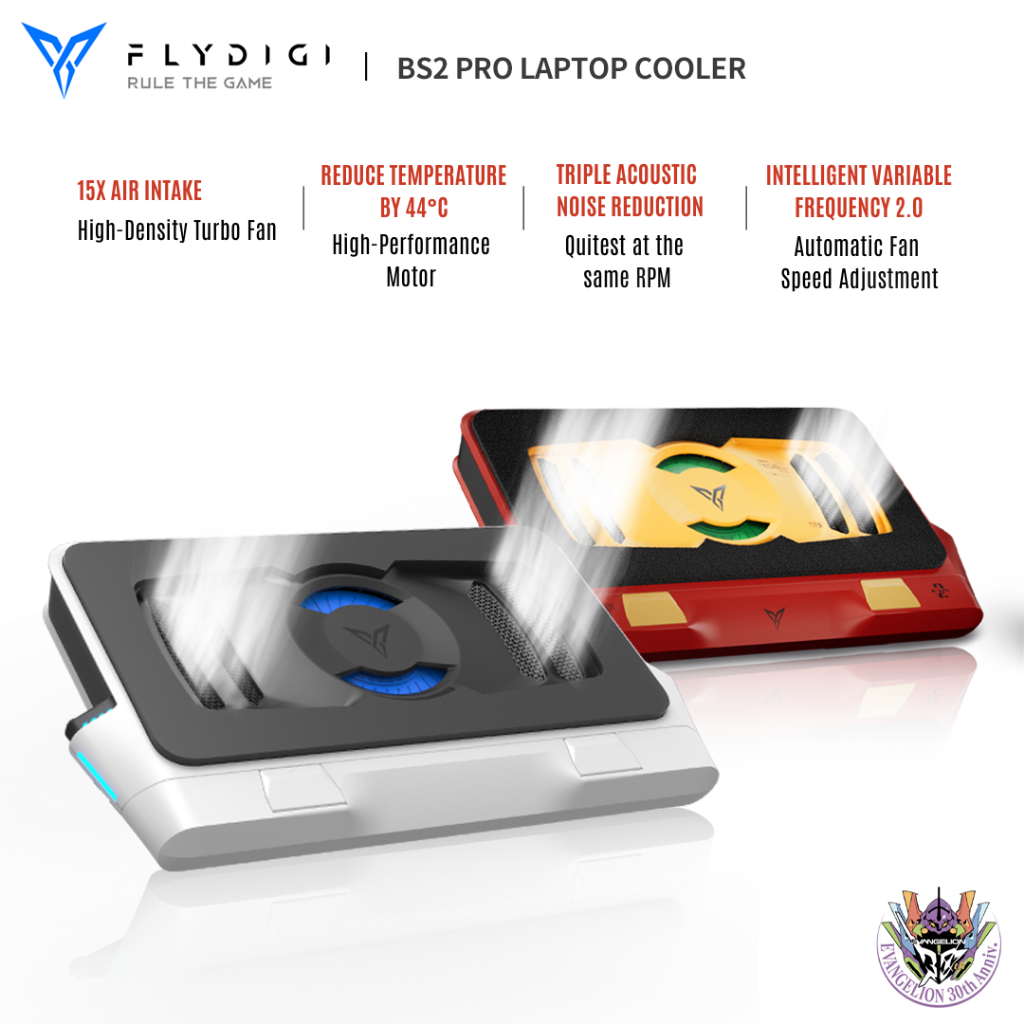 Flydigi BS2 Pro Laptop Cooling Fan | Wind-Pressure Closed-Loop Turbo ...
