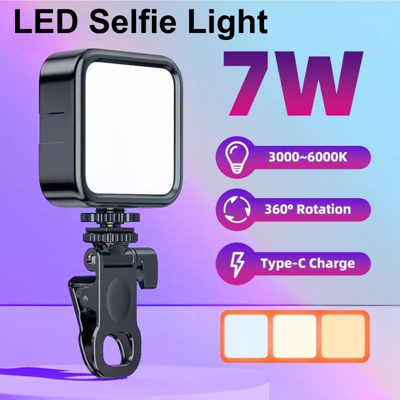 Portable 7w LED Selfie Light For Selfie Stick Tripod Rechargeable ...