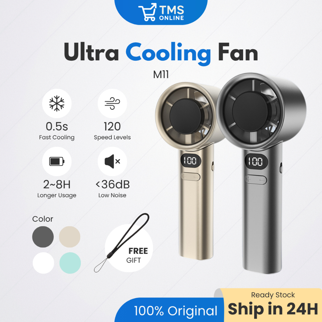 TMS 120 Speed Portable Handheld Mini USB Fan Kipas Tangan Angin Kuat Bateri Tahan Lama Air ...