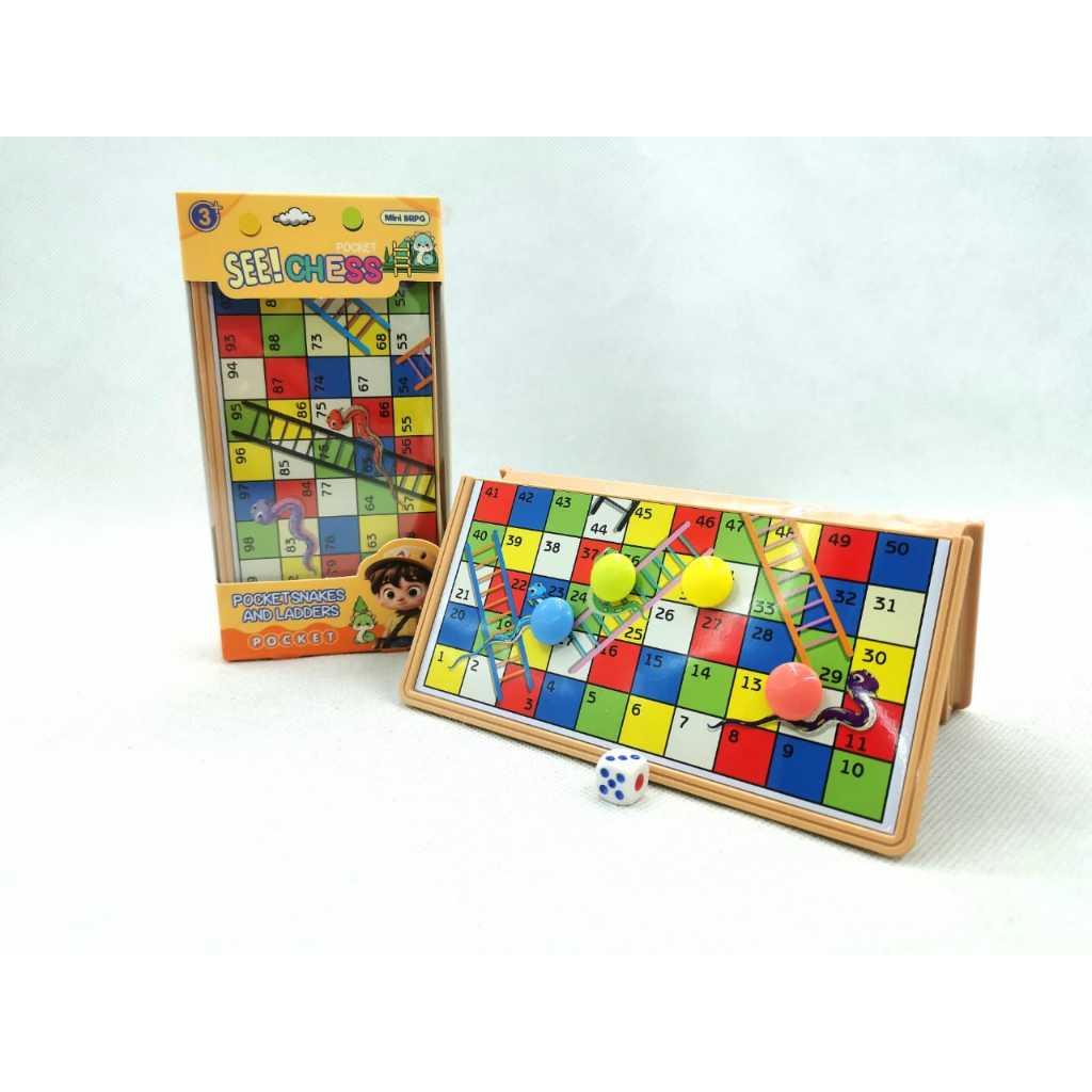 Portable Kids Snake Ladder Flight Chess Set Parent-Child Interactive ...