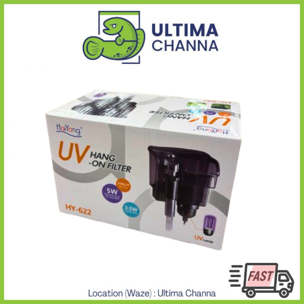 HaiYang UV Hang on Filter prevent algae remove green water keep fish tank crystal clear | Shopee ...