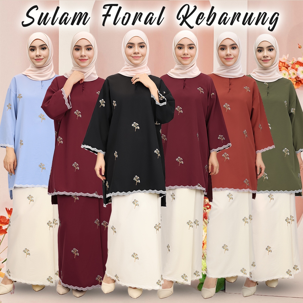 MARIA KEBARUNG BAJU LABUHCOTTON SULAM Set Ibu Dan Anak Perempuan Baju ...