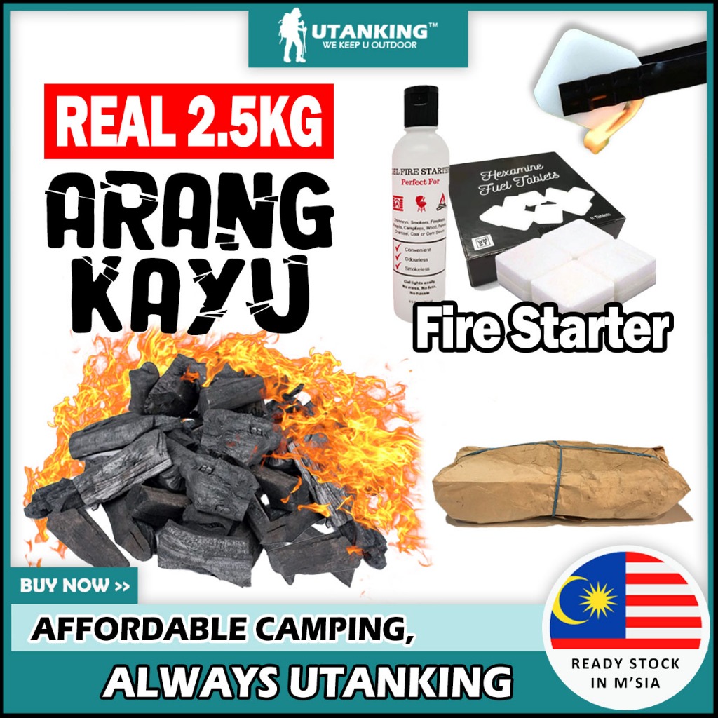 UtanKing™ Penyala Api Arang Kayu Charcoal BBQ Fuel Tablet Lilin ...
