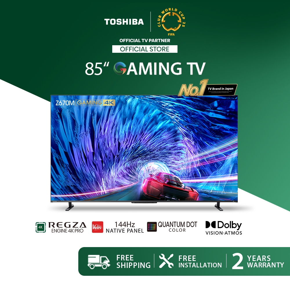 Toshiba 85 Inci Direct LED 4K 144Hz Quantum Dot TV Pintar / Gaming TV / Televisyen 85Z670M ...