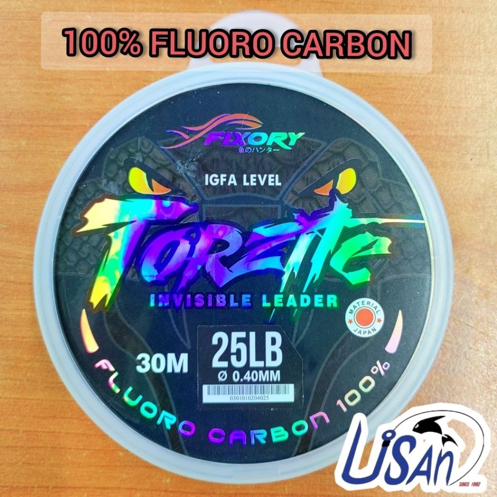 FIXORY TORZITE 100% FLUOROCARBON INVISIBLE LEADER #IGFA LEVEL TALI ...