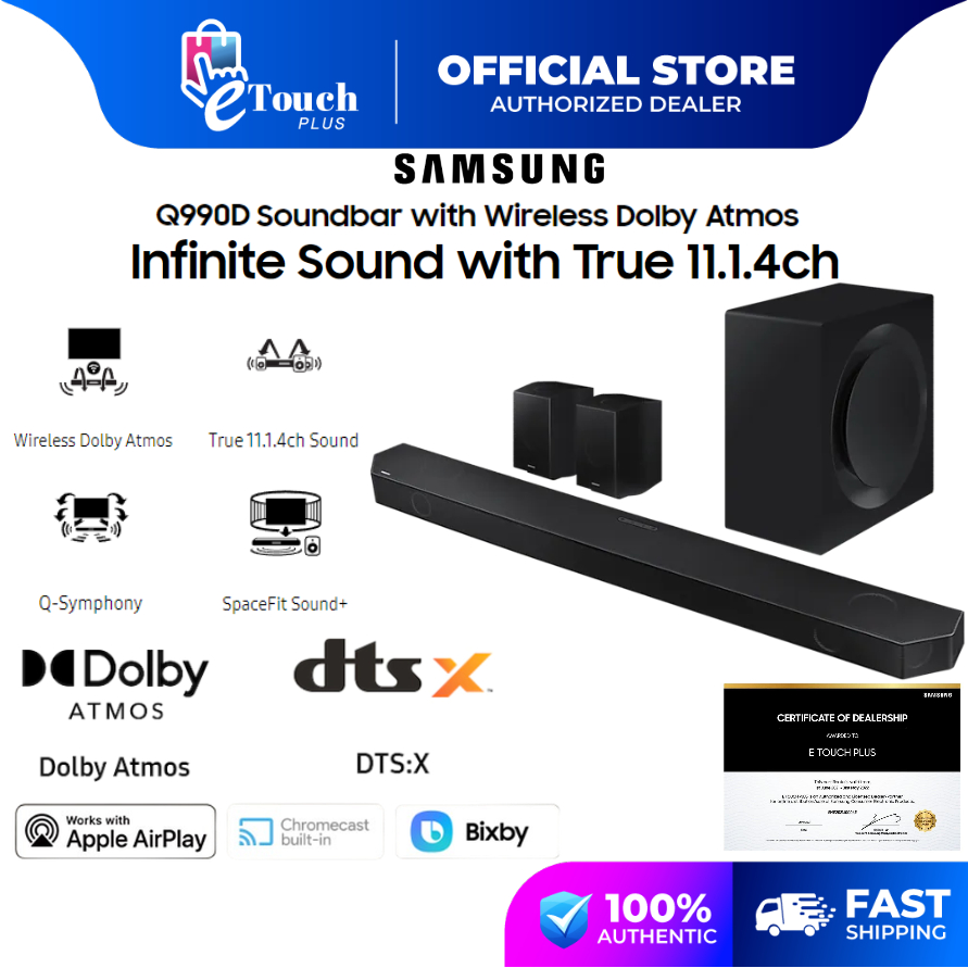 Samsung Q-series Soundbar HW-Q990D 11.1.4ch Sub Woofer & Rear Speaker ...