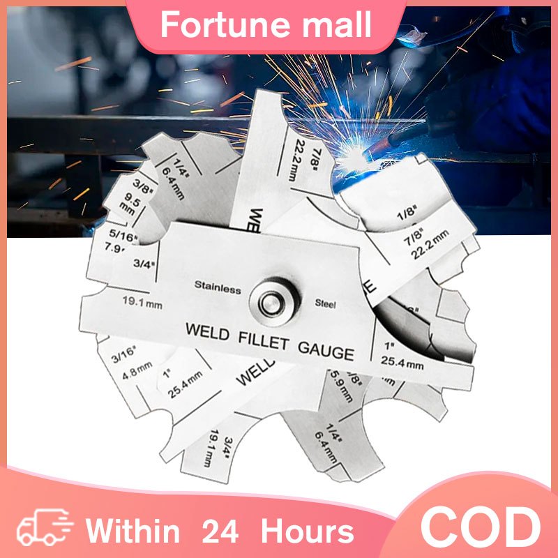 Fillet Weld Gauge Set Stainless Steel Weld Gauge for Measuring Angles ...