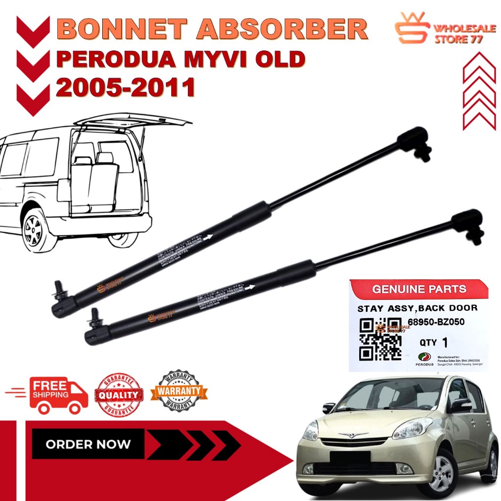 ORIGINAL | Perodua Myvi Old 2005-2011 Rear Bonnet Damper Rear Boot ...