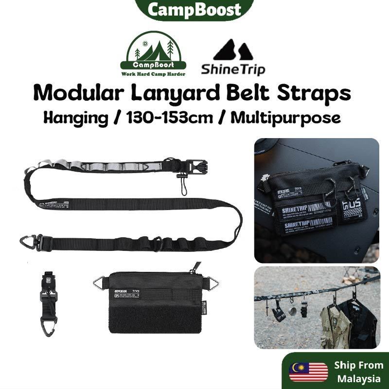 CampBoost SHINETRIP Modular Lanyard Belt Straps Buckle Carabiner ...