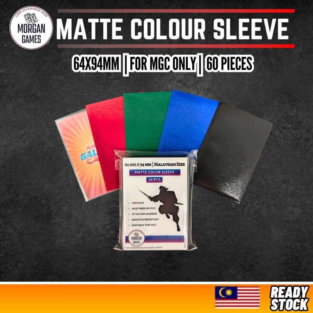 【Morgan Games】[Ready Stock] 60 Pieces Morgan Matte Sleeve 64mm*94mm ...
